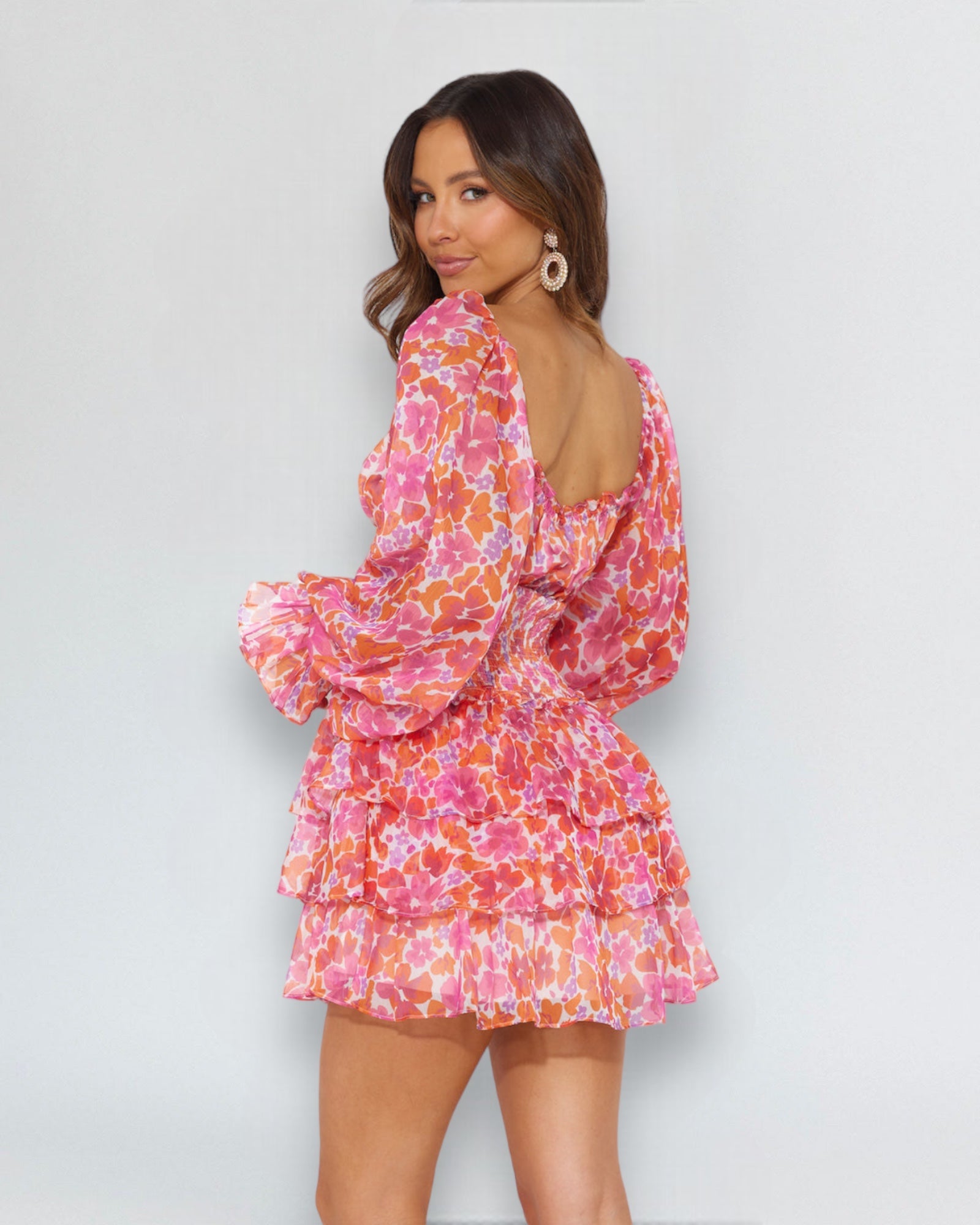 ANGINA MINI DRESS -PINK FLORAL – Chelsea Avenue